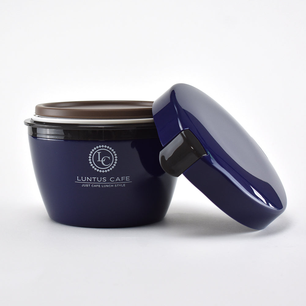 【日本 LUNTUS】雙層保溫便當盒 620ml (深藍色) – iBeautyDiary